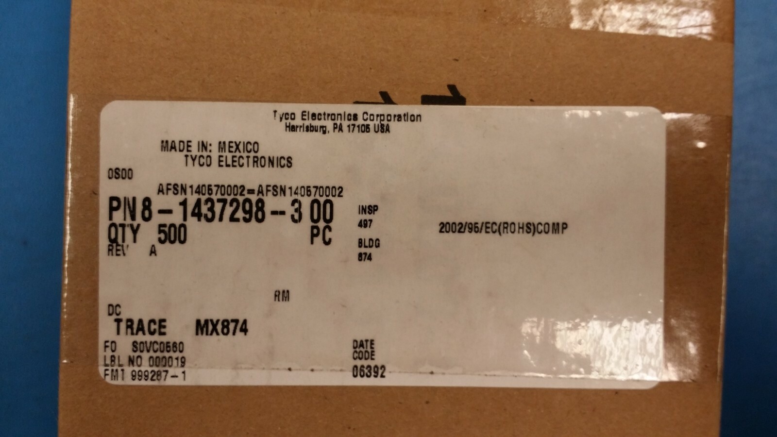 (25) 8-1437298-3 TYCO Alias#: AFSN140570002 (15 POSITIONS) | eBay