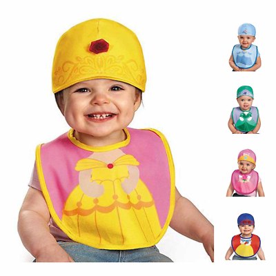 Disguise Baby Girl's Disney Princess Infant Bib and Hat Costume ...