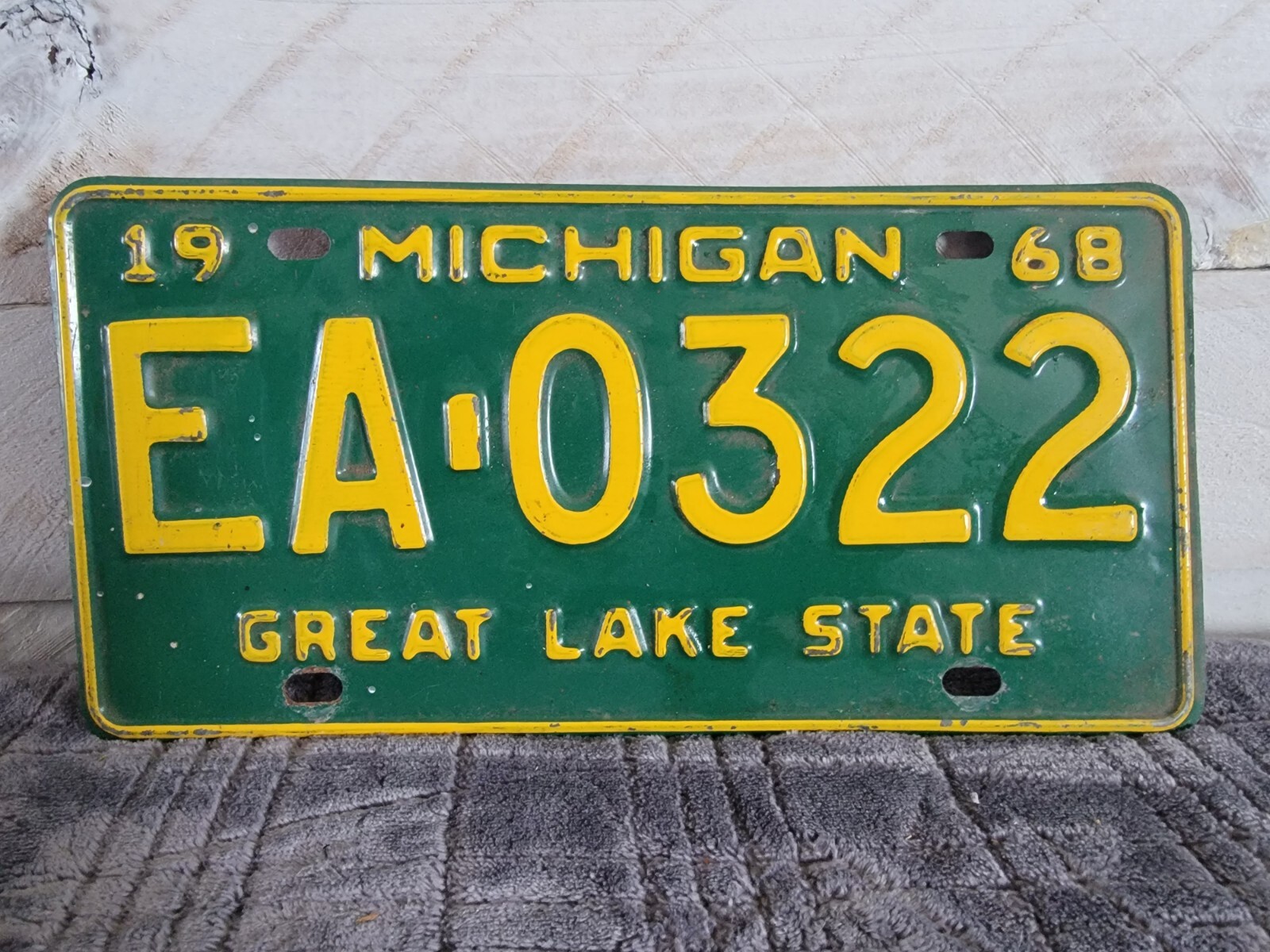 Vintage Michigan License Plate - 1968 | eBay