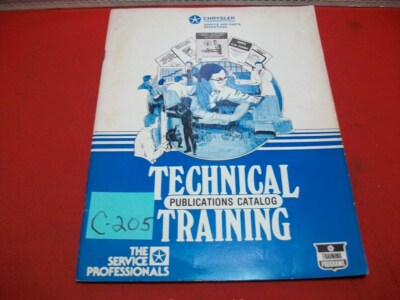 FACTORY ISSUED CHRYSLER PLYMOUTH DODGE TECHNICAL TRAINING PUBLICATIONS ...