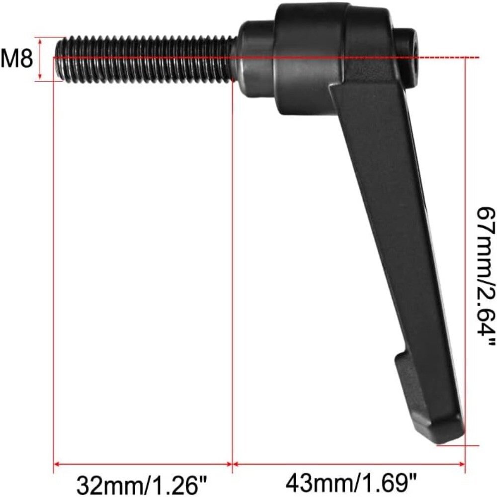2pcs Black Adjustable Clamping Lever Lathe Machine | eBay