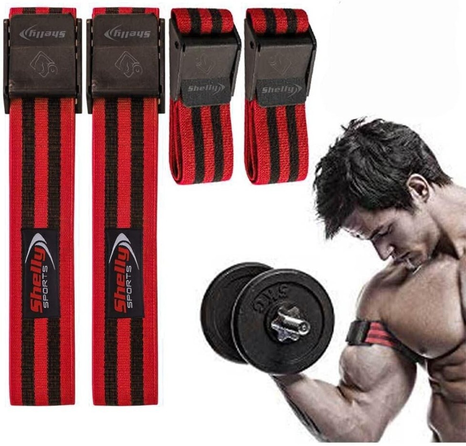 4 Pack Blood Flow Restriction Bands Occlusion Bands Flexible for Arms ...