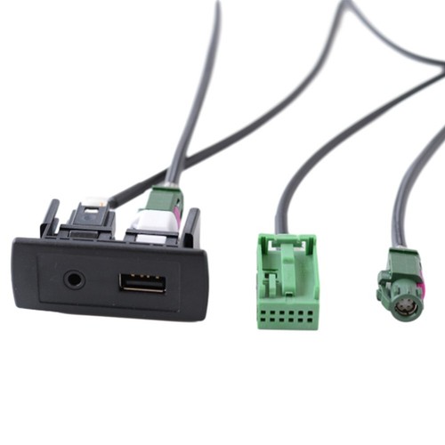 Cable AUX Socket Adaptor Car USB Kit W/ Wire Harness ABS Easy To ...