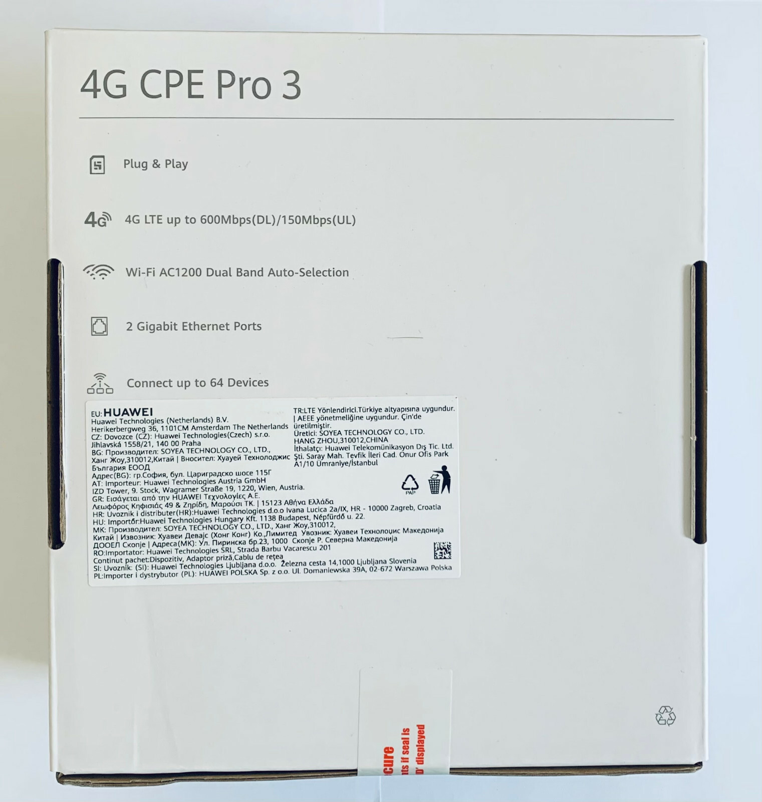 SoyeaLink Huawei B628-350 stat. LTE Router 4G CPE3 Pro LTE bis zu 600 ...