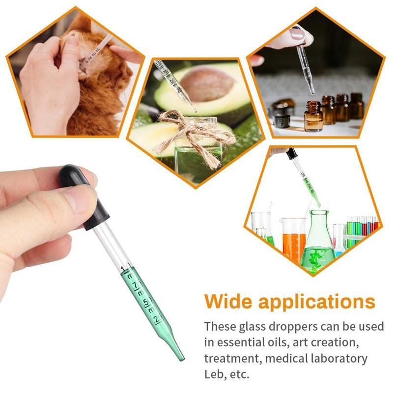 Glass Liquid Droppers 1 ml Essential Oil Dropper Pipette Glass Stain ...