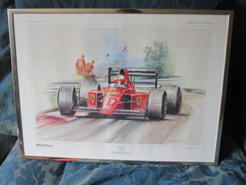 Mansell 1989 Alan Fearnley signed limited ed F1 Formula one picture ...