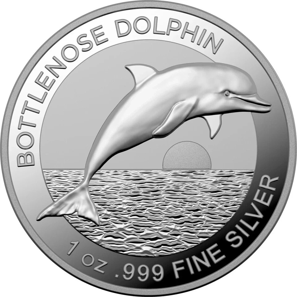 2019 $5 Bottlenose Dolphin High Relief 1oz Silver Proof Coin | eBay ...