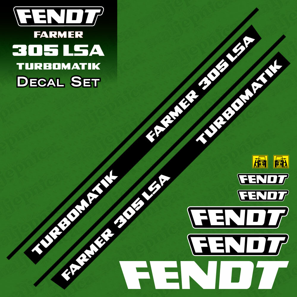 Fendt Farmer 305 LSA Turbomatik Tractor Decal Aufkleber Adesivo Sticker ...