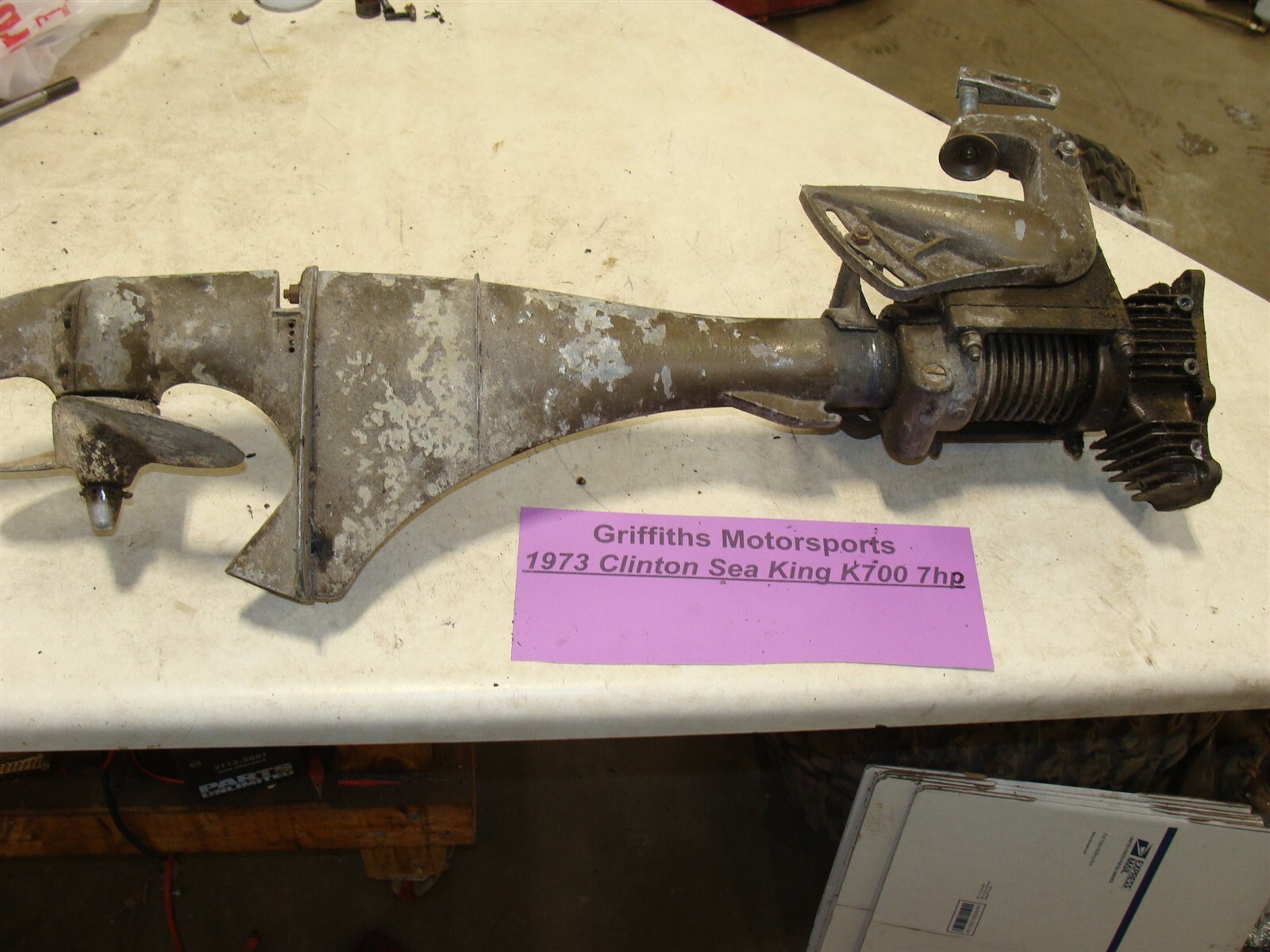 1973 Clinton 7hp sea king outboard motor K700 1107A LOWER DRIVE UNIT ...