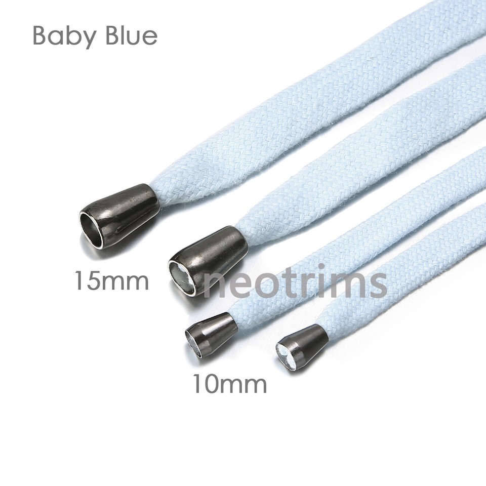 Drawstring Cord Flat Cotton Sweatshirt Hoodie String Gunmetal Toggles ...