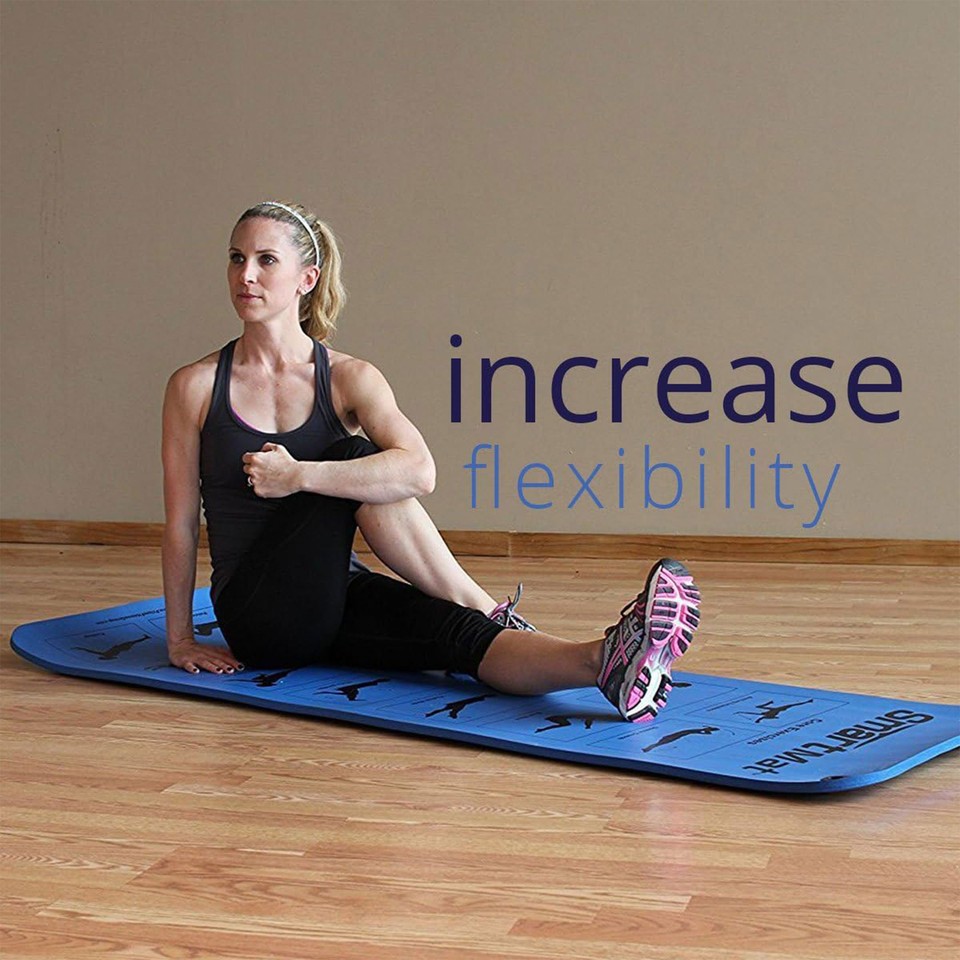 Prism Fitness 16mm Thick Smart Self-Guided Stretching and Exercise Mat ...