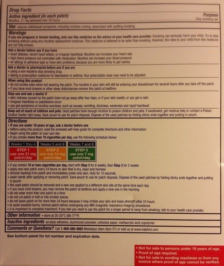 Habitrol Nicotine Patch 21 mg Step 1, 14 | Grelly USA