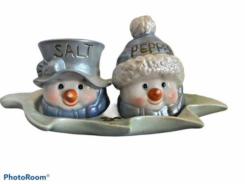 Designspirations Holiday Snowman Salt & Pepper Shakers 2002 Blue | eBay