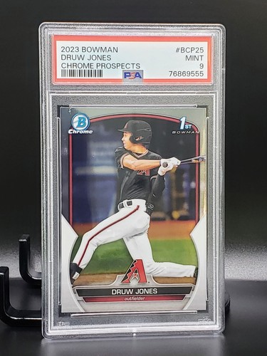 DRUW JONES (Sold By dcsports87) 2023 Bowman Chrome RC [ PSA MINT 9 ...