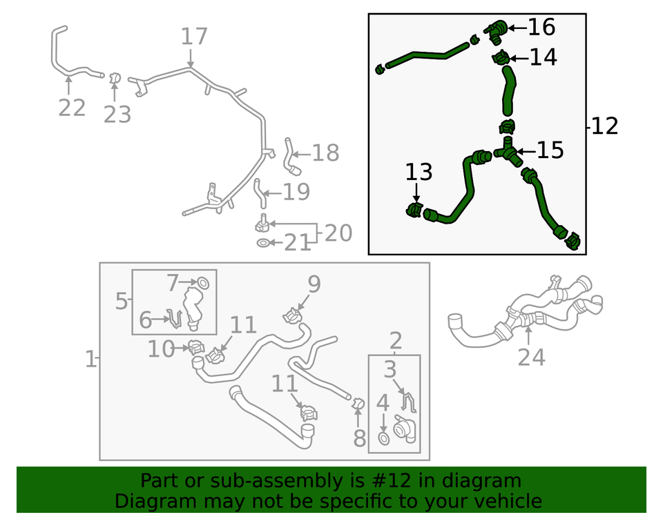 Genuine Volkswagen Rear Hose 3QF-122-157-D | eBay