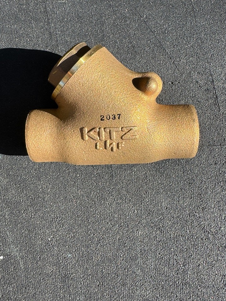KITZ 1-1/4" {Italy} BRASS BRONZE Y WYE SWING GATE SWEAT CHECK VALVE ...
