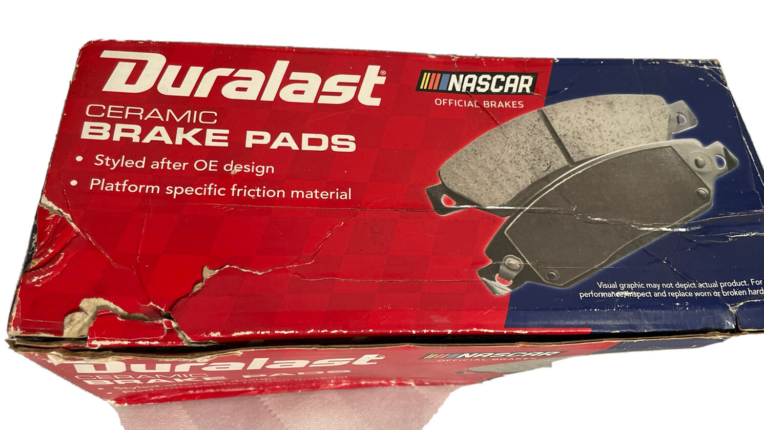 Duralast Brake Pads MKD1507 4 Pieces Nascar Official Car Brakes Ceramic ...