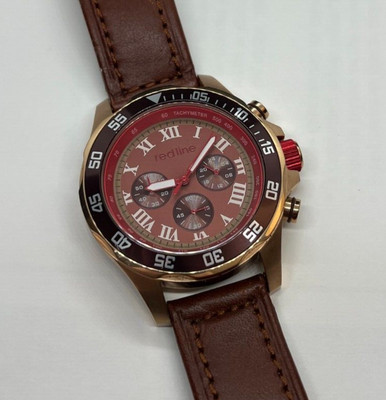 Red Line Men's Watch RL-60055 Chrono 46mm Rotating Bezel - New Battery ...