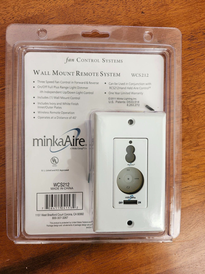 MinkaAire AireControl WCS212 Wall Control - New in Box | eBay