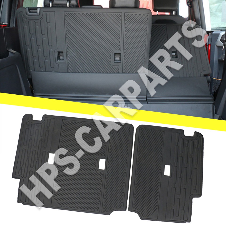 Rear Seat Back Mat+ Cargo Trunk Floor Mat Liner For 2021-2023 Ford ...