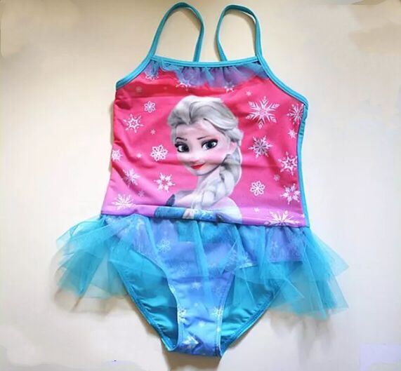 Girls Toddler FROZEN ELSA Bathers RASH SUN SUIT Rashie Swimwear Swimmer ...