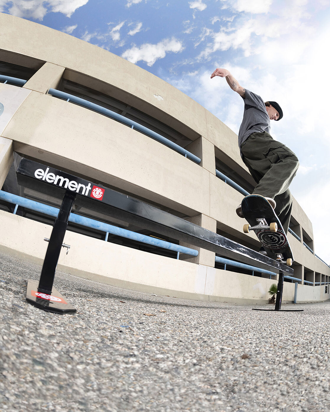 Element Skateboard Grind Rail Flat Bar Obstacle - 6ft Long, Adjustable ...