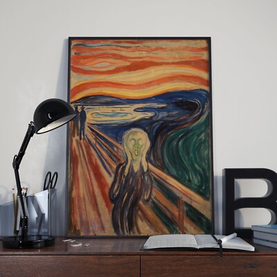 The Scream By Edvard Munch Reproduction Print Poster Picture A3 A4 | eBay