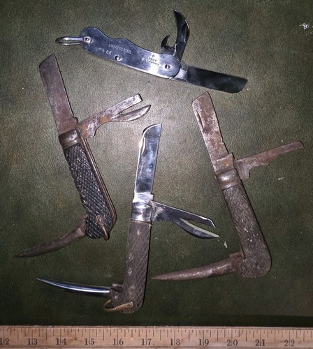4x NAVY Knife LOT MARLIN SPIKE SAIL RIPPER USN Folding/Pocket Knives ...