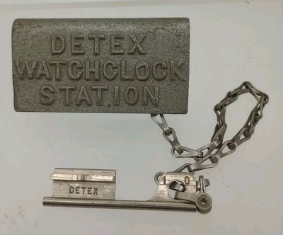 Vintage Detex Watchclock Watchman Clock Guard Key Station Guardsman ...