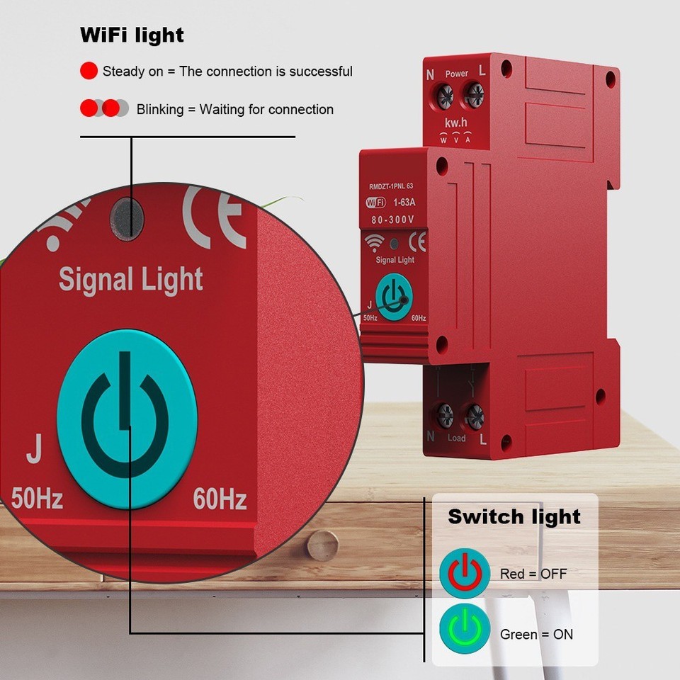 Remote Power Control WiFi Smart Switch WiFi Circuit Breaker Mobile App ...