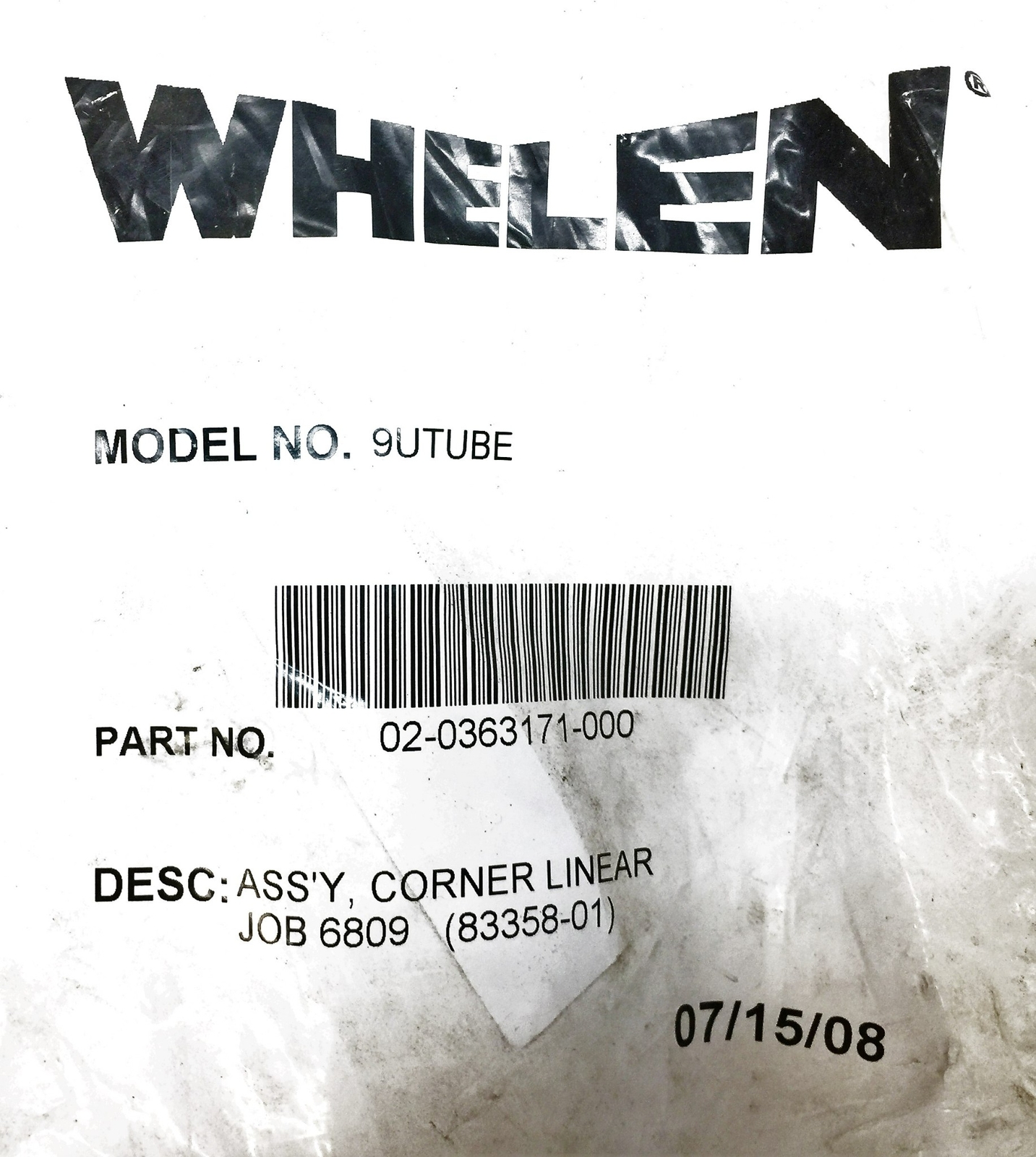 Whelen Corner Linear Reflector Strobe Assembly 02-0363171-000 9utube ...
