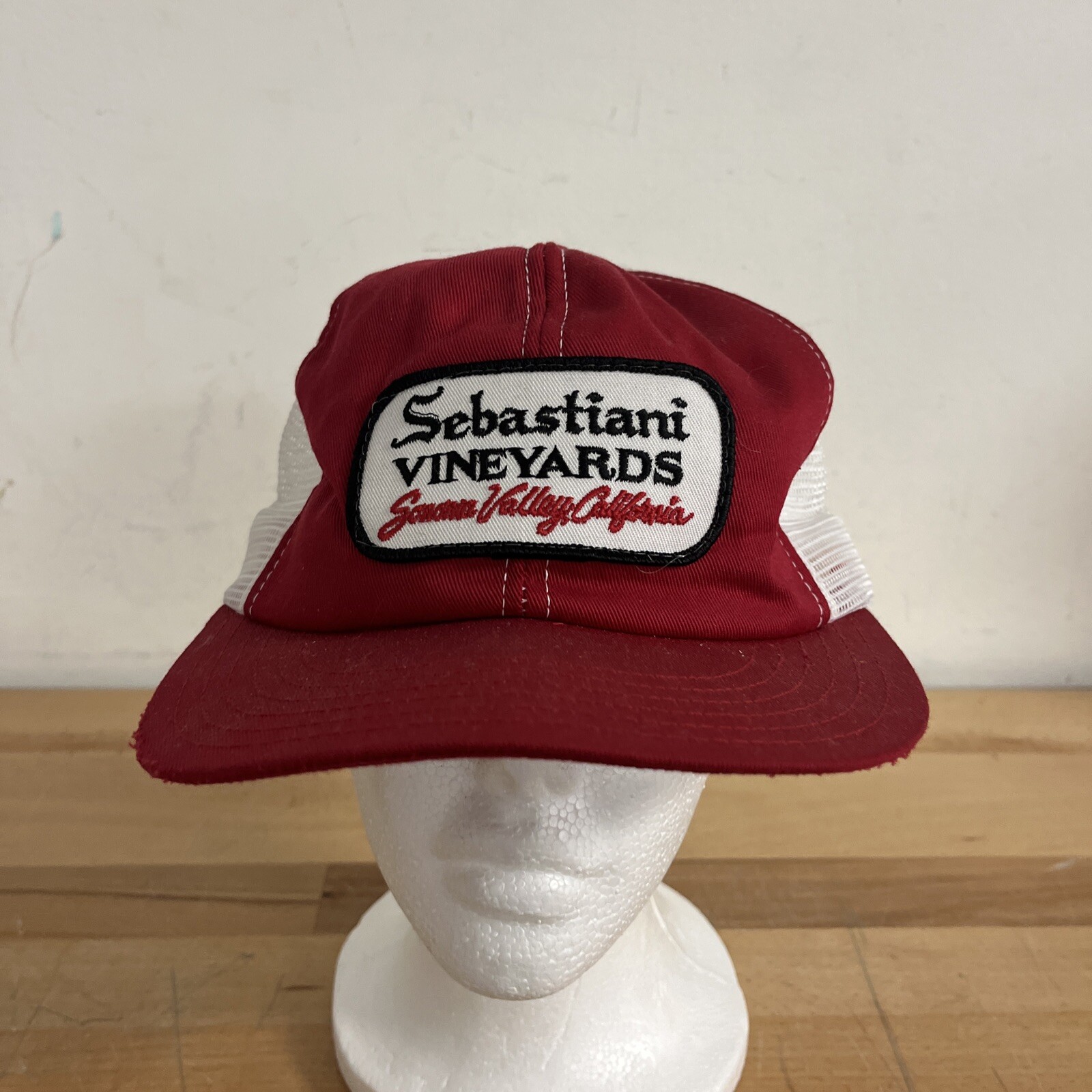 Vintage Sebastiani Vineyards Snapback Trucker Hat Embroidered Company ...