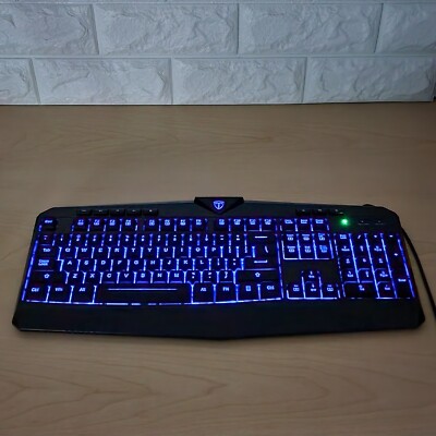 PICTEK RGB Gaming Keyboard USB Wired Keyboard Black Muti Color Backlite ...
