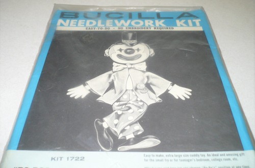 1965 Vintage Bucilla Needlework Kit BO-BO THE CLOWN Toy Doll Craft ...