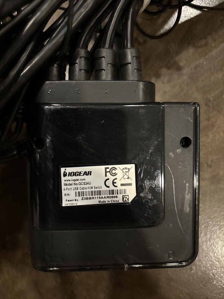 IOGear GCS24U 4 Port USB Cable KVM Switch Cables & remote | eBay