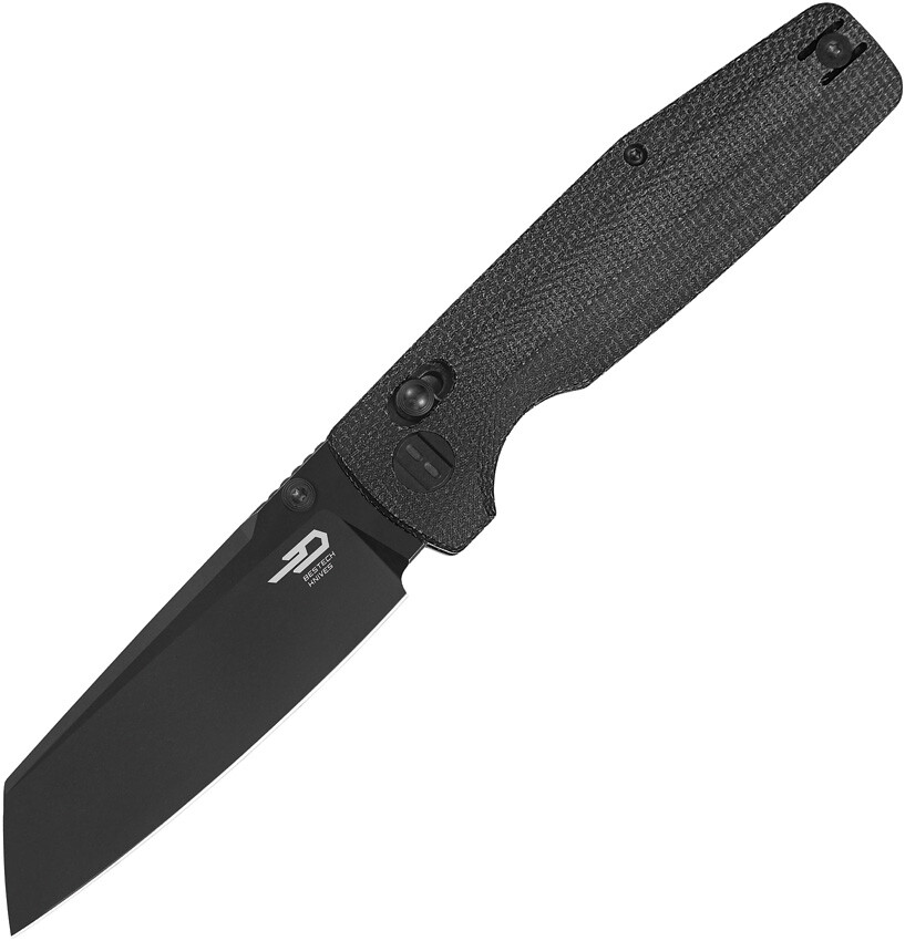 Bestech Knives Slasher Axis Lock Black Micarta Folding D2 Pocket Knife ...