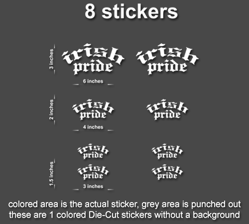 IRISH PRIDE Decals Stickers Lucky Ireland Car Truck Boat Cute | eBay