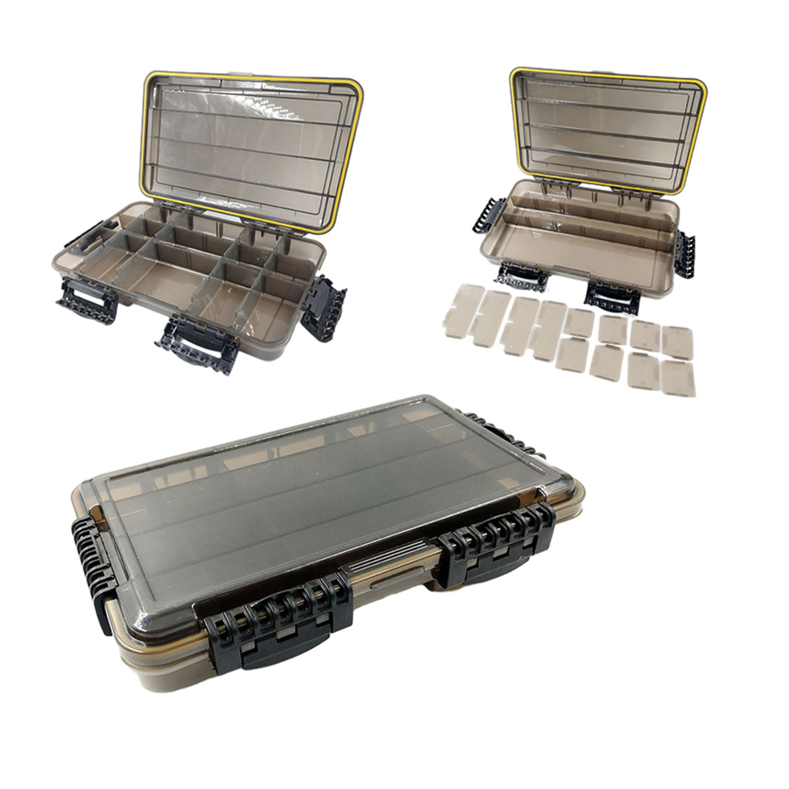 Fishing Tackle Box Fishing Lure Bait Storage Trays w/Removable Divider ...