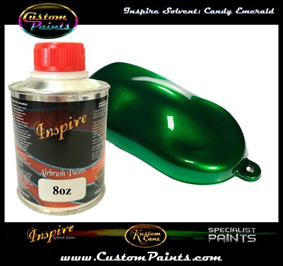 INSPIRE AIRBRUSH CANDY EMERALD 8oz (SOLVENT), CUSTOM PAINT, HOK, ARTIST ...