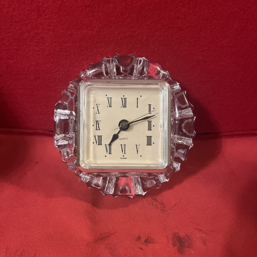Vintage Quartz Clock Lead Crystal Great For A Desk Clock. | eBay