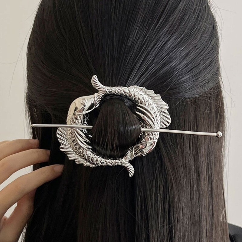 Exquisite Fish Hairpin Retro Hair Jewelry Alloy Material Fashion Hair ...