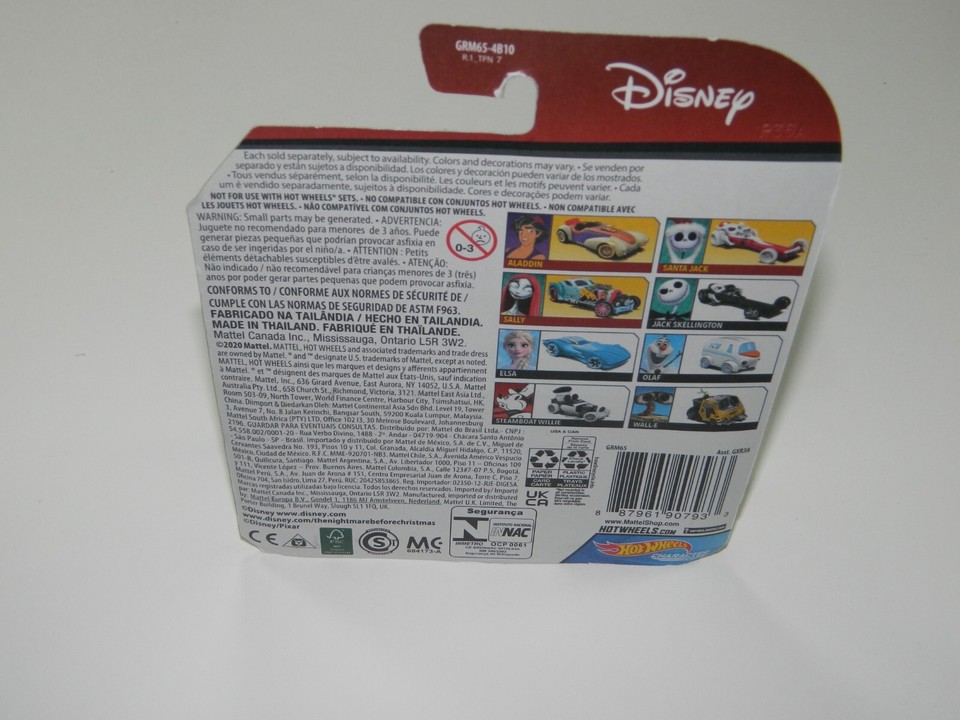 Hot Wheels Character Cars Disney Aladdin 1:64 Diecast Vehicle Car Toy ...