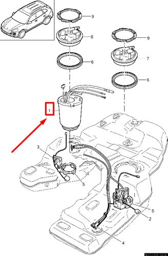 Pompe à essence droite PORSCHE CAYENNE 92A 958.620.132.16 95862013216 ...