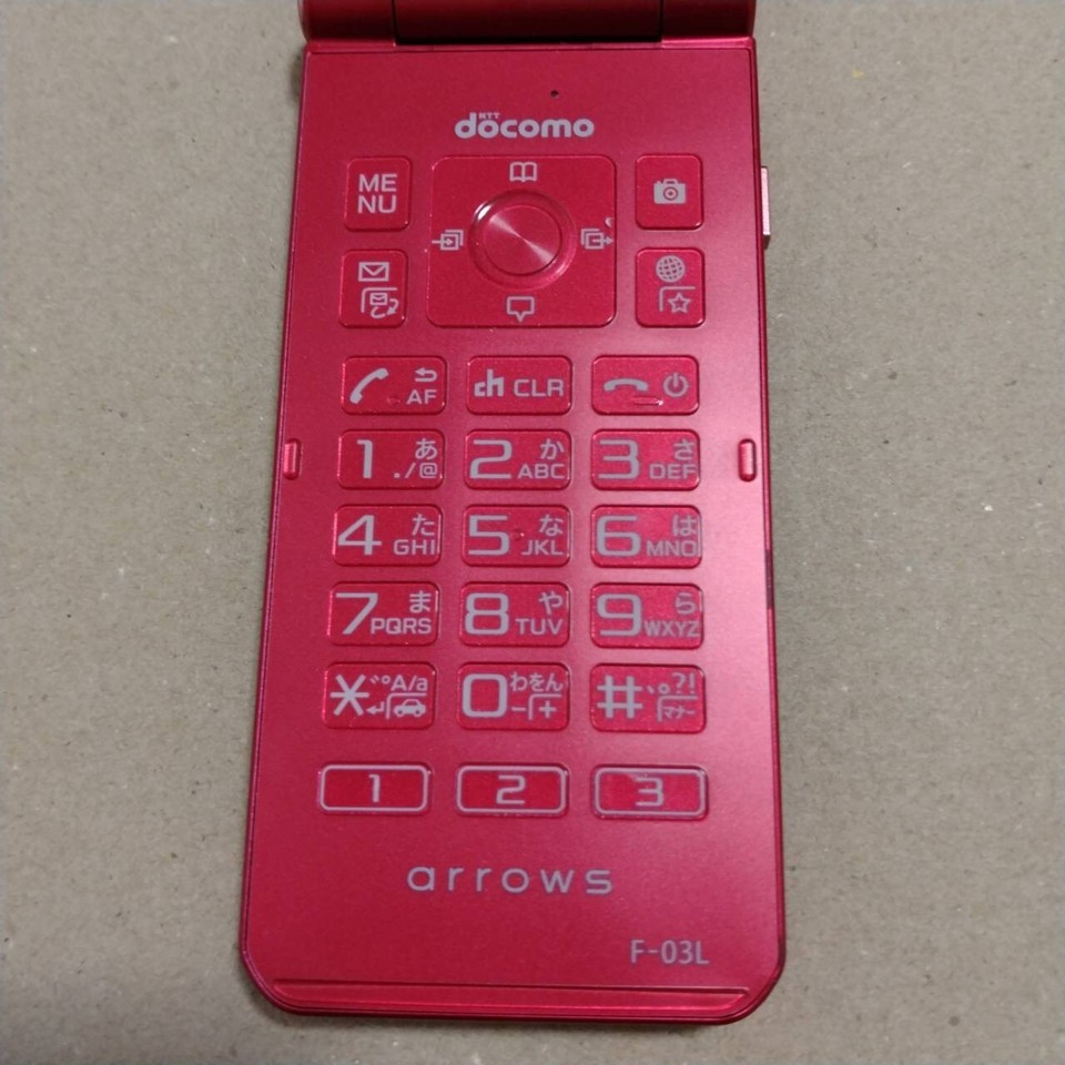 Fujitsu arrows Keitai F-03L Docomo SIM unlocked Red Android flip phone ...