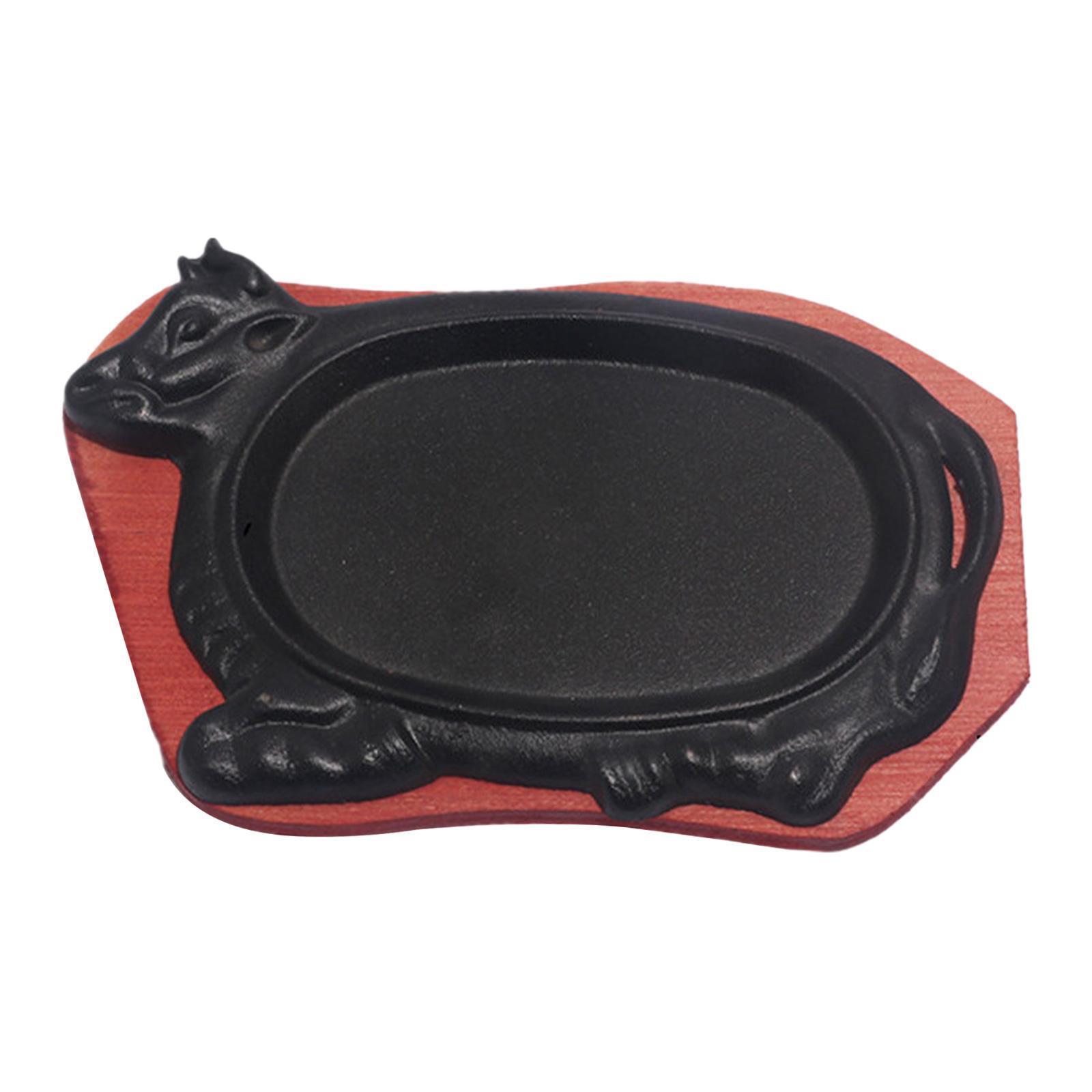 Cast Iron Grill Pan Grill Server Plate for Fish Restaurant Supply Pizza ...
