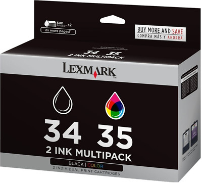 New Genuine Lexmark 34 35 2PK Ink Cartridges X Series X2500 Z Series ...