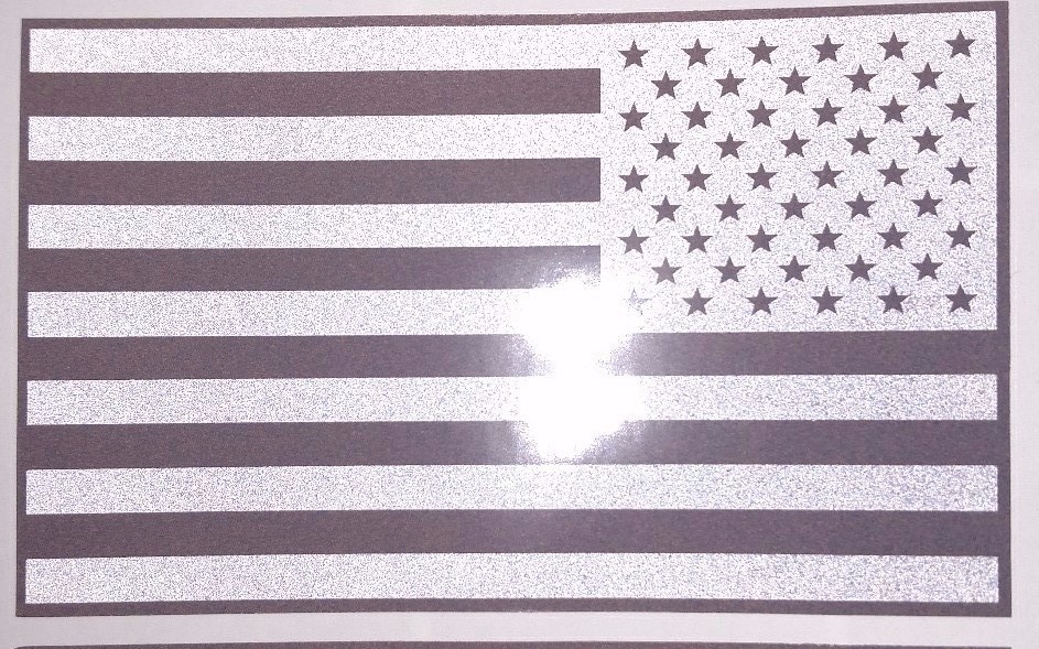 REFLECTIVE SUBDUED REVERSED AMERICAN FLAG CAR DECAL 5" x 3" FIRE EMS | eBay
