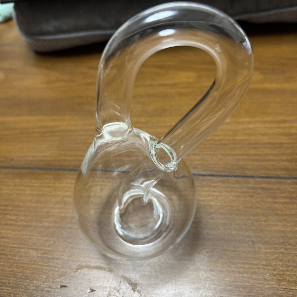 Klein Bottle - Clear Blown Glass 6 Inches High Mathematical Collectible ...