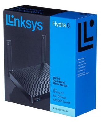 LINKSYS Hydra 6 MR2000-KE WiFi Cable & Fibre Router - AX 3000, Dual ...
