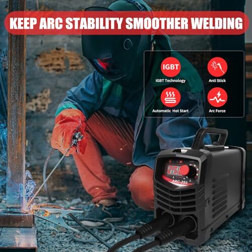 Arc Welder 110V 250 Amp Portable Mini Stick Welder, LED Display Digital ...